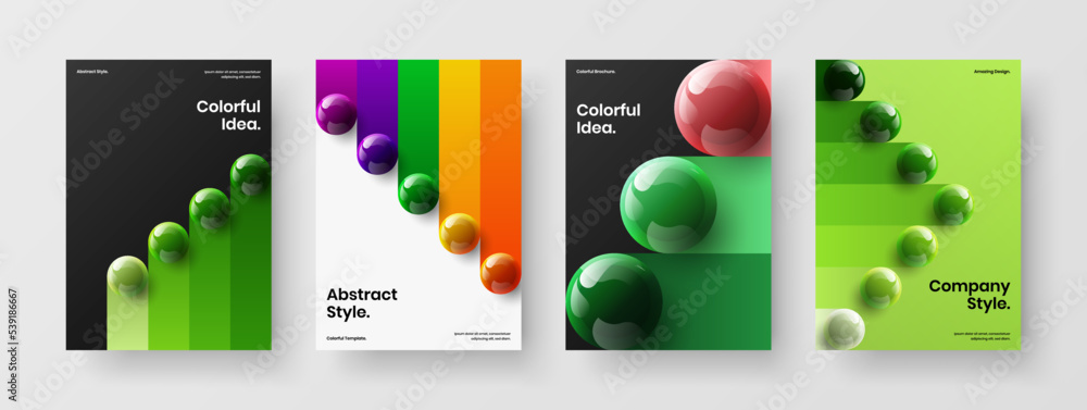 Premium presentation A4 vector design concept collection. Bright ...