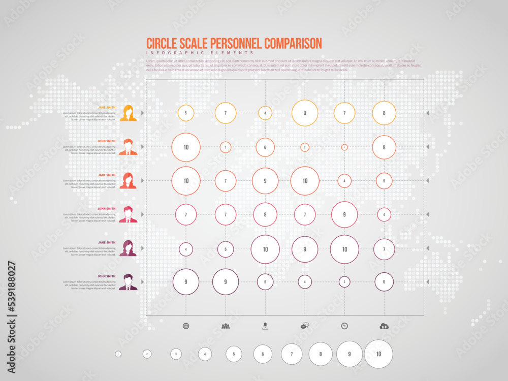 Circle Scale Comparison Infographic Stock Vector | Adobe Stock