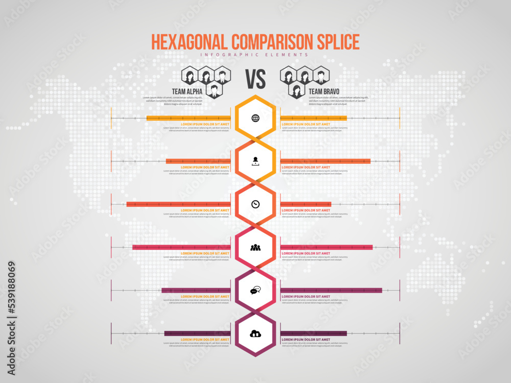 Hexagonal Splice Infographic Stock Vector | Adobe Stock