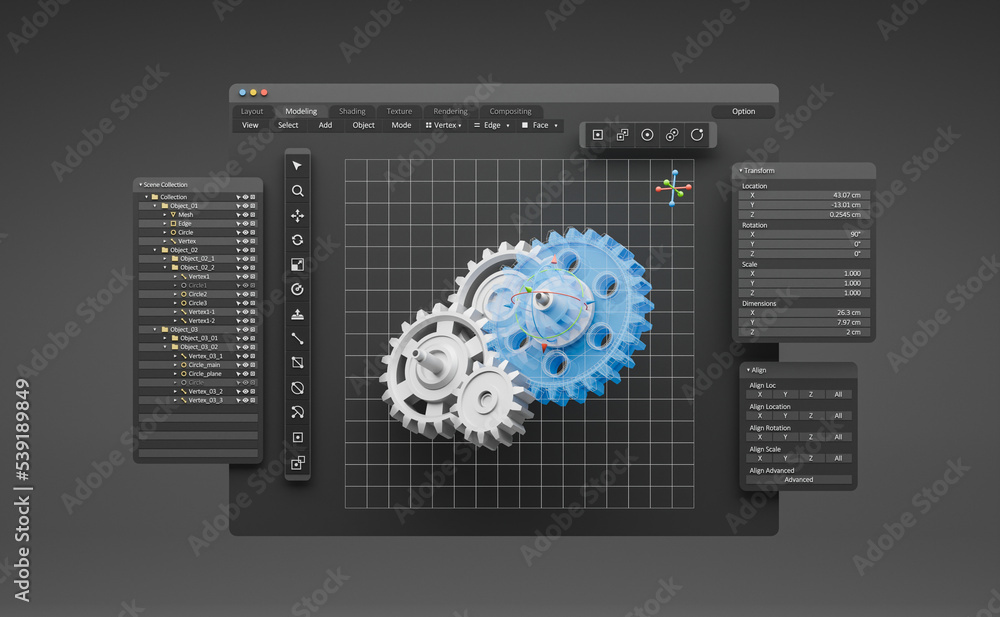 Engineering designer design 3D CAD software program Industrial engine ...