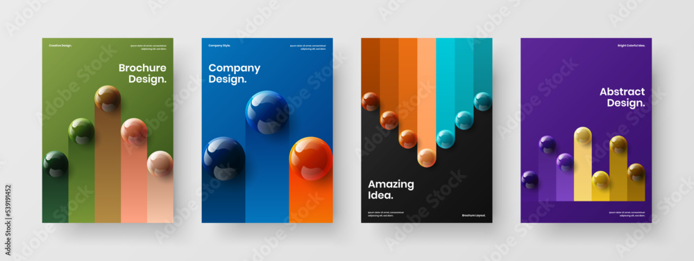 Minimalistic flyer A4 design vector concept collection. Unique ...