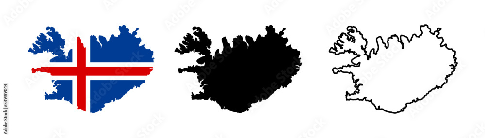 Iceland map icon. Iceland country map sign. Nation Iceland map ...