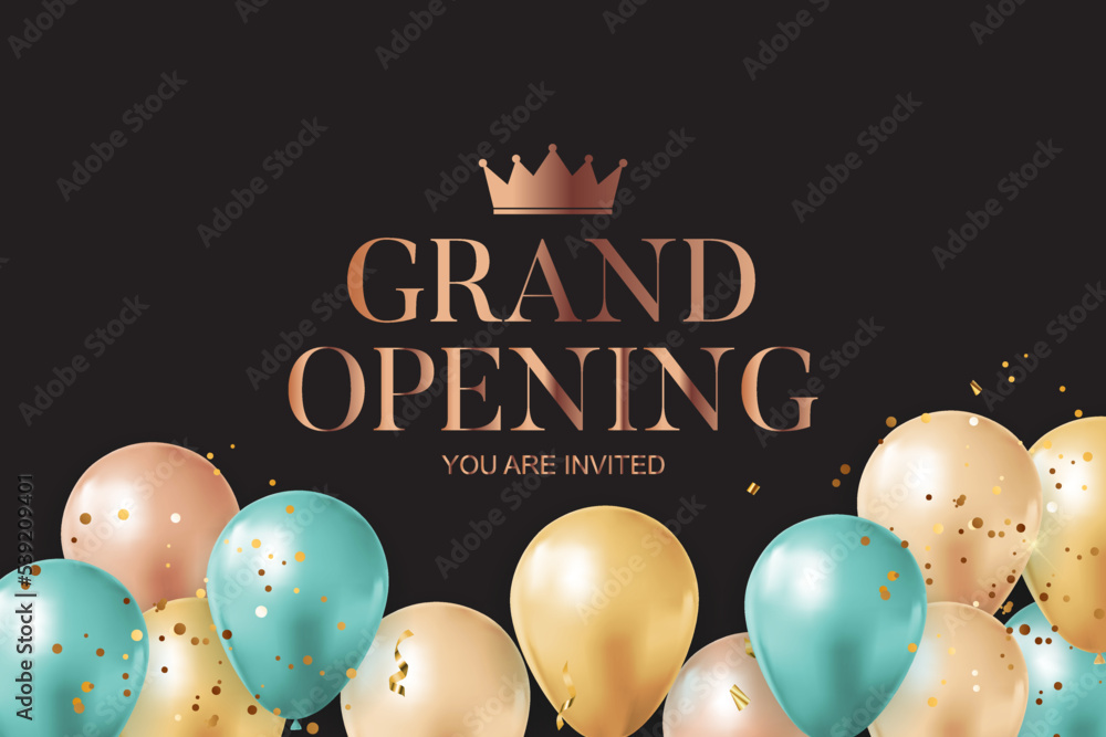 Grand Opening Congratulation Isolated on Transparent Background Card ...