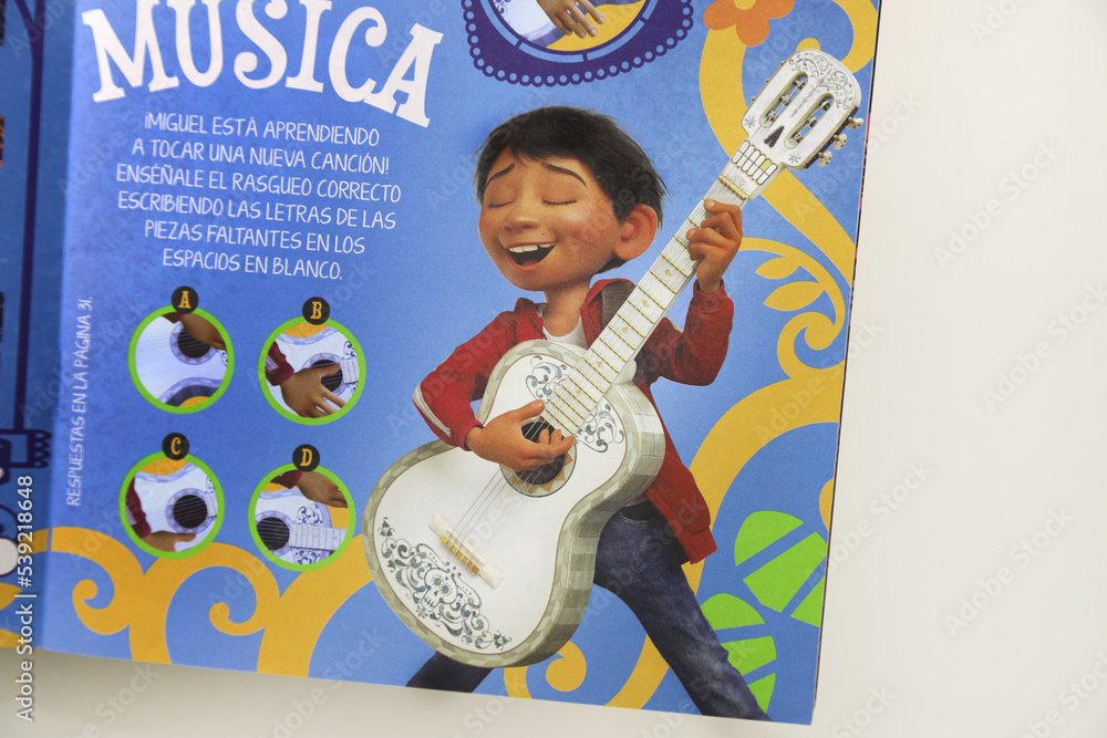 Children's activity magazine with the theme of the movie Coco. Disney ...
