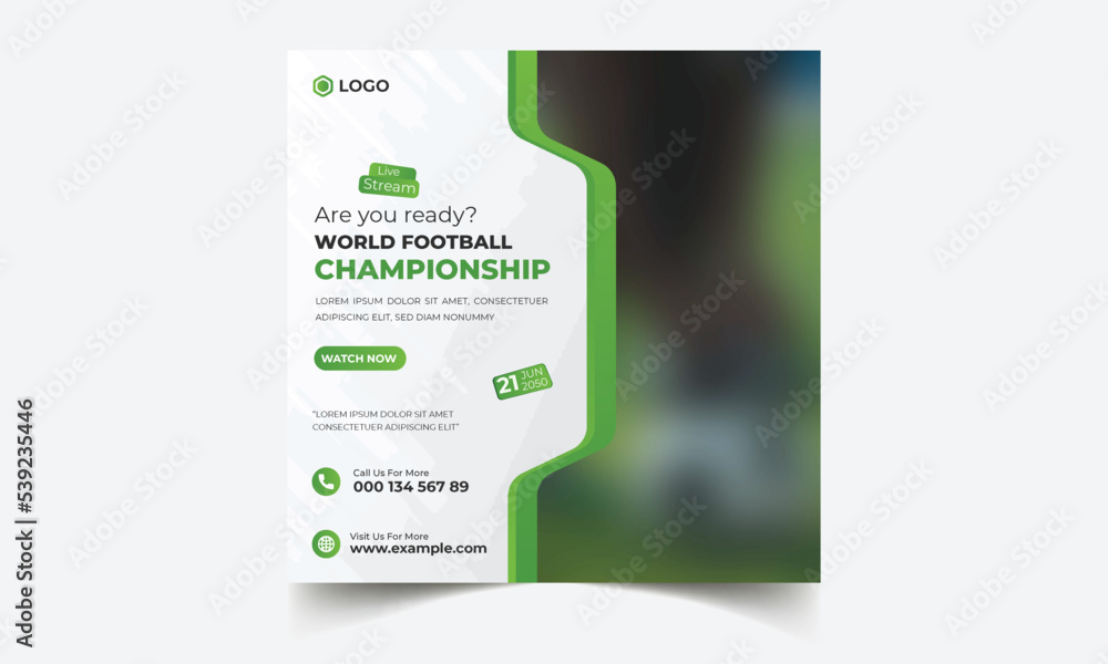 Soccer champion social media post template, Football championship ...