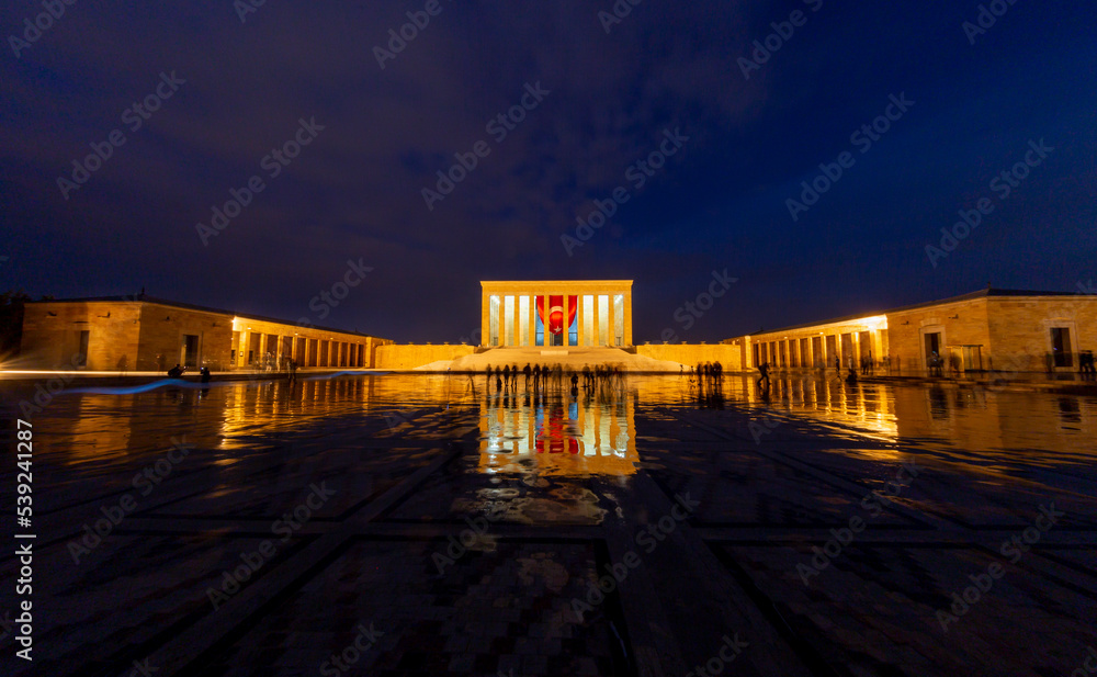 Anitkabir is the mausoleum of the founder of Turkish Republic, Mustafa ...