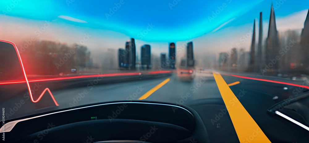 Diagnostic Auto in HUD style. Scan and Maintenance Automobile in 3D ...