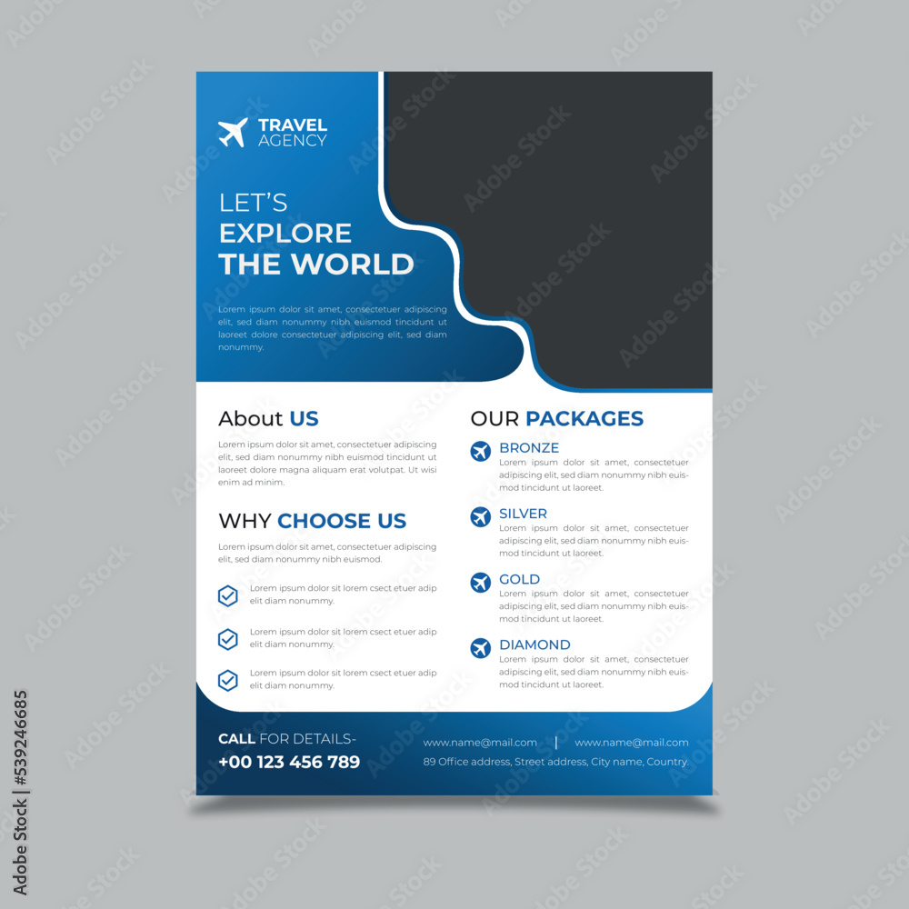 Vacation, Travel poster or flyer or poster for travelling agency ...