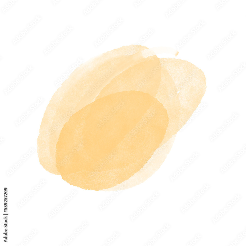 Watercolor yellow blot isolated on transparent background. Cute painted ...