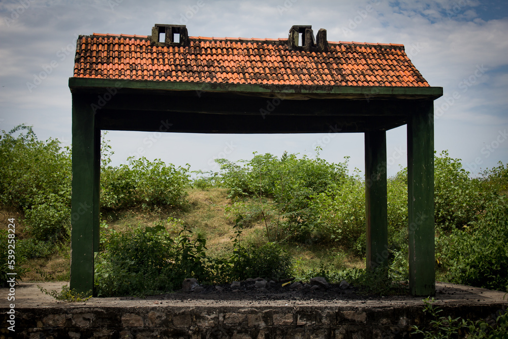 Cremation ground where the dead bodies are burnt in open air pyre after ...
