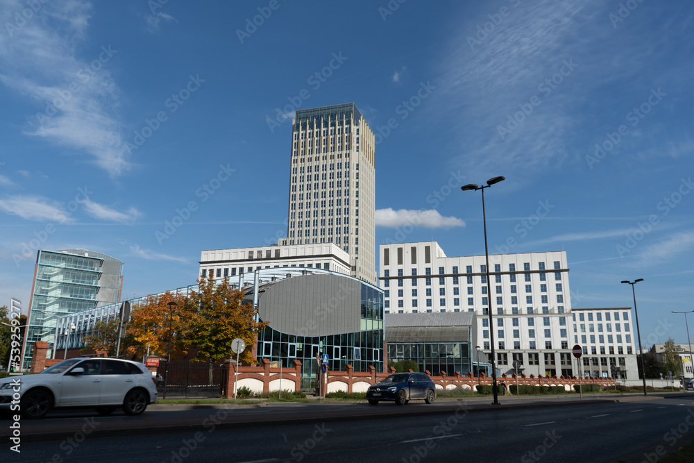 Unity Centre Tower, formerly Szkieletor Kraków. Multifunctional ...