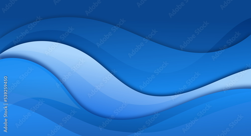 Abstract modern blue gradient wavy background Stock Illustration ...