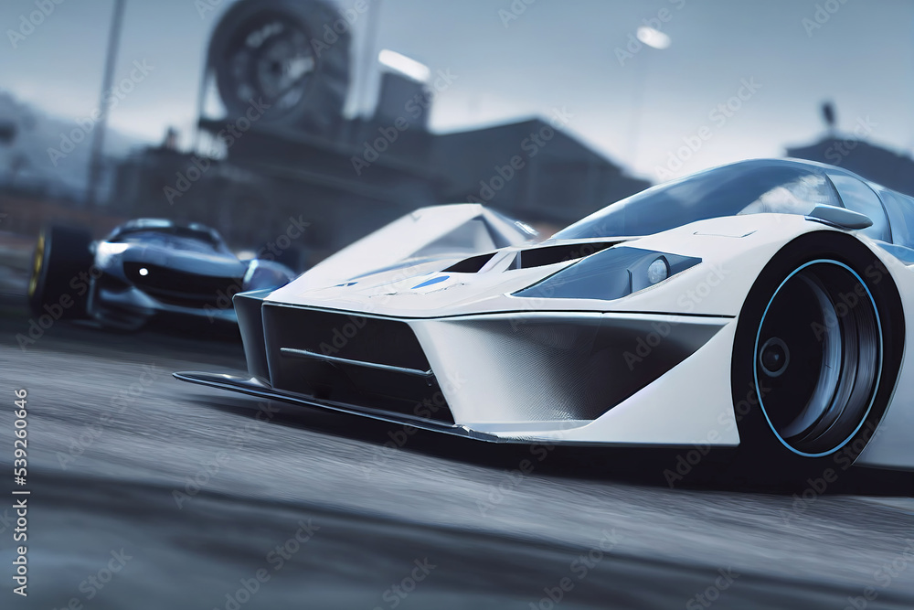 Hypercar sportcar concept art Stock Illustration | Adobe Stock