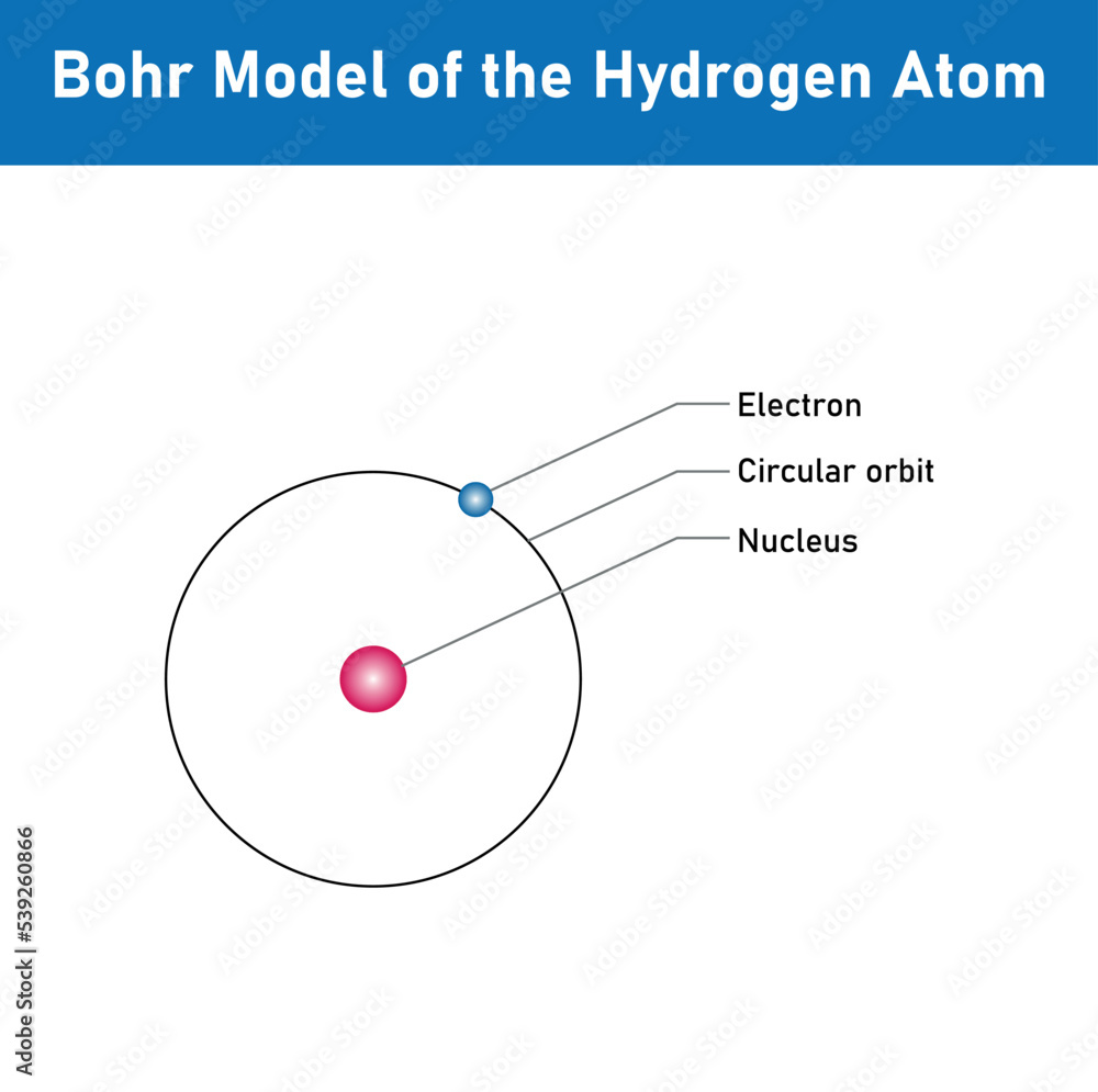 Circular orbit of an electron in the Bohr model of the hydrogen atom ...