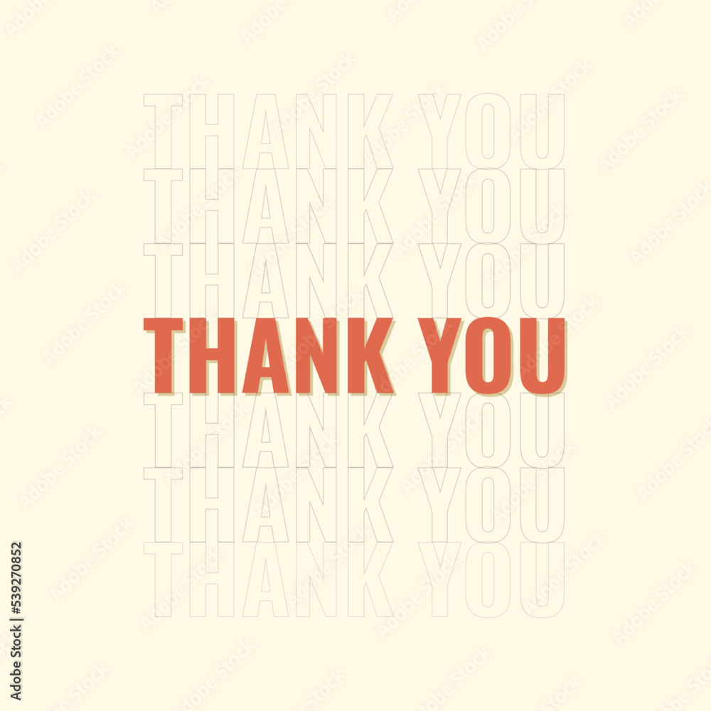 Thank you text social media banner design background with text Stock ...