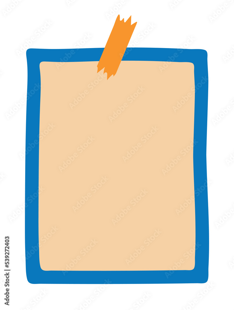 Square note icon. Poster or banner for website. Template, lsyout and ...