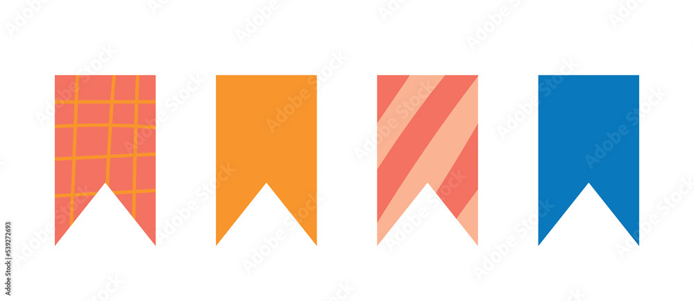 Note flags icon. Abstract stickers for schoolchildren, bookmarks for ...