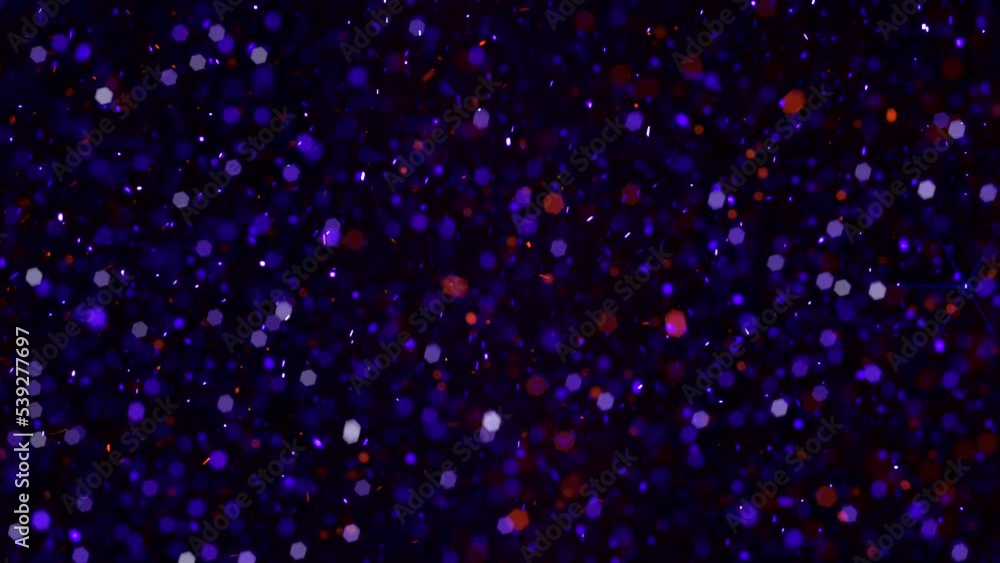 A composite seamless looped video overlay of orange and purple ...