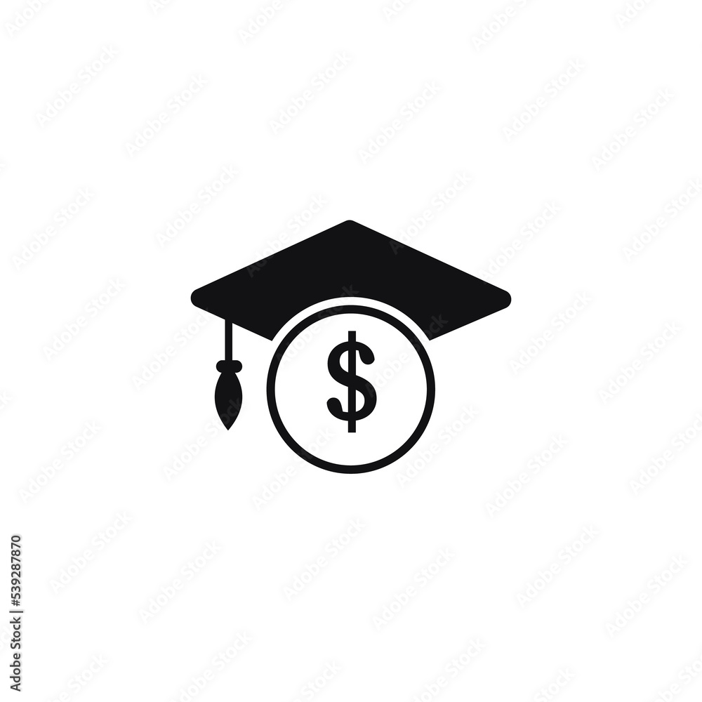 Scholarship icon on white background. Flat scholarship icon symbol sign ...