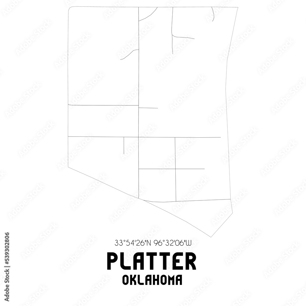 Fototapeta mapa świata dla dzieci Platter Oklahoma. US street map with ... Fototapeta mapa świata dla dzieci Platter Oklahoma. US street map with ...