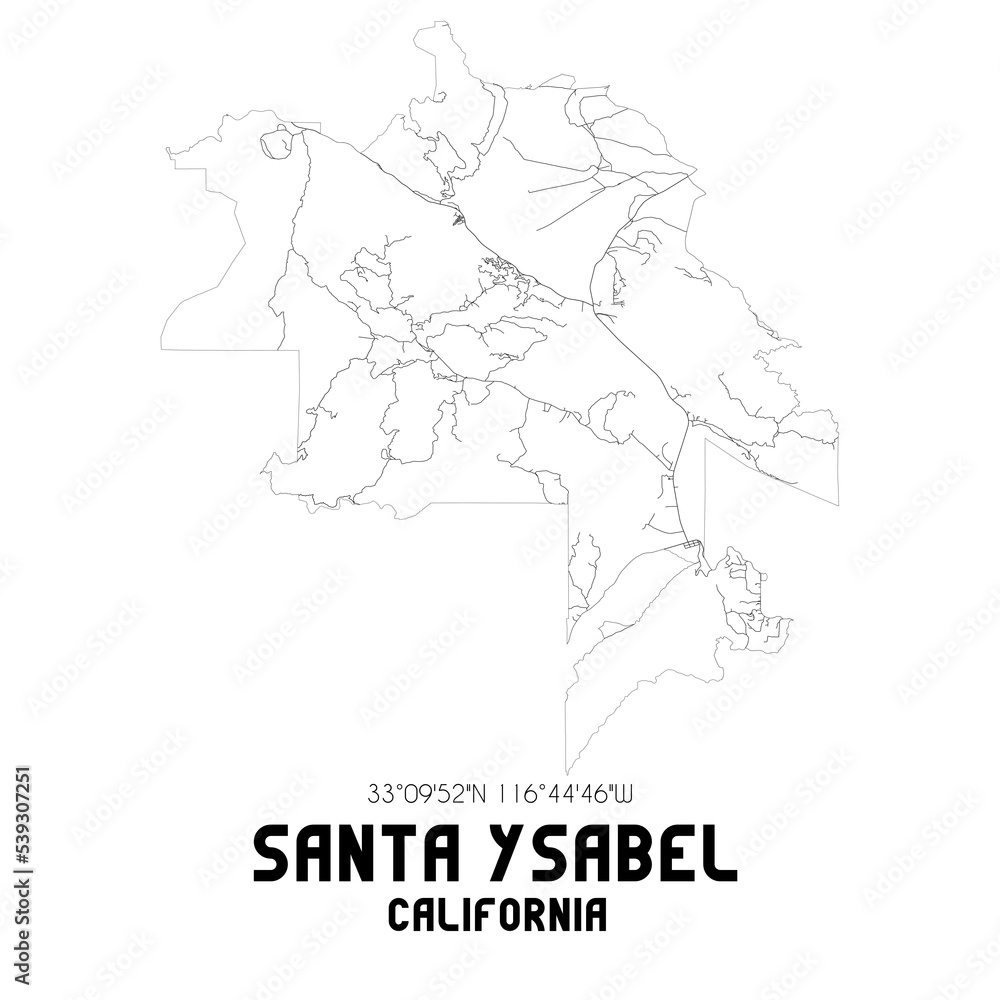 Fototapeta mapa świata dla dzieci Santa Ysabel California. US street ...