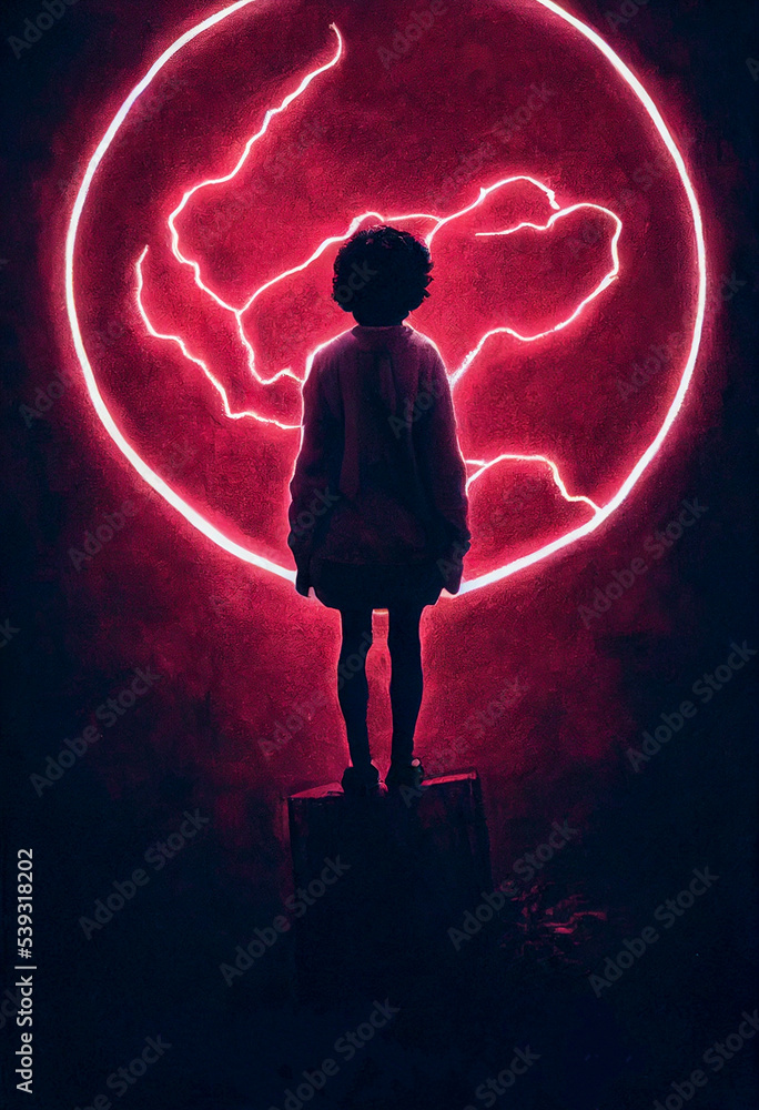 Stranger Things Silhouette Stock Illustration | Adobe Stock