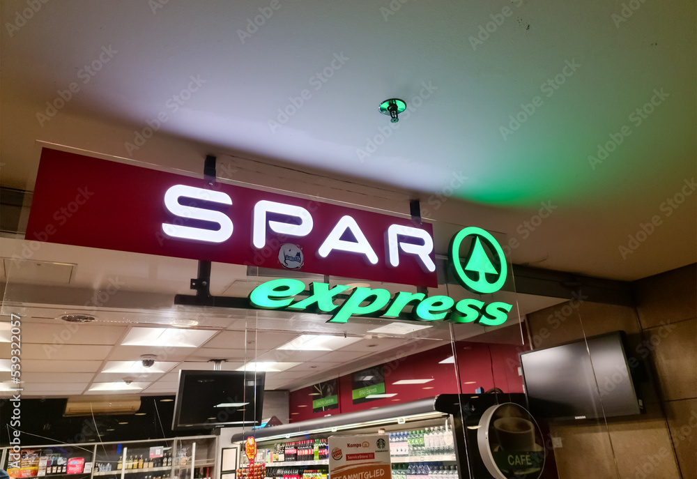 Hamburg, Germany - 16. October 2022: A big illuminated logo of the ...