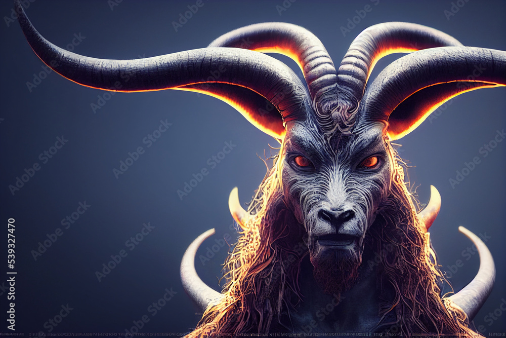 Baphomet devil demon. Generative AI Stock Illustration | Adobe Stock