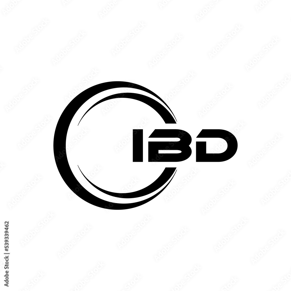 IBD letter logo design with white background in illustrator, cube logo ...