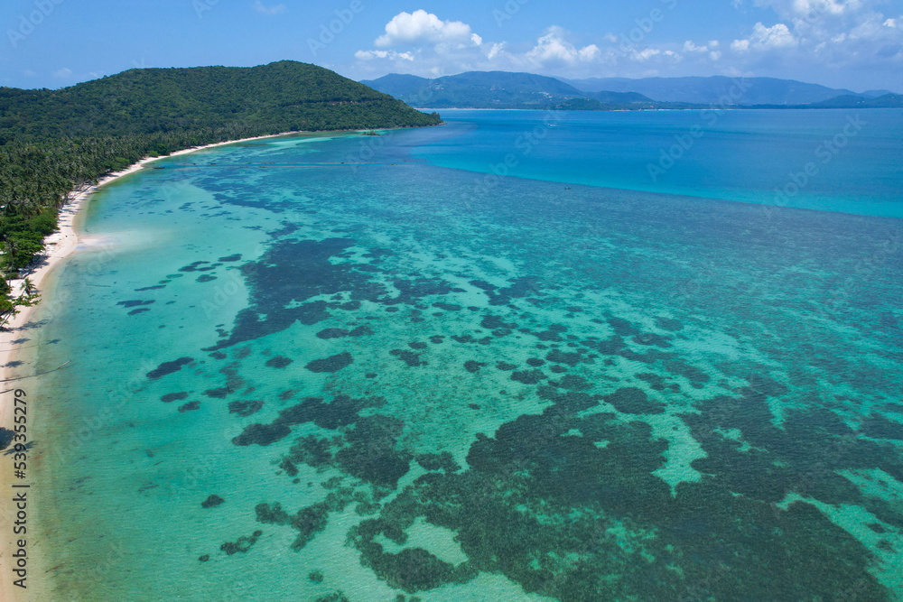 aerial view of the island in the andaman sea The beautiful tropics of ...