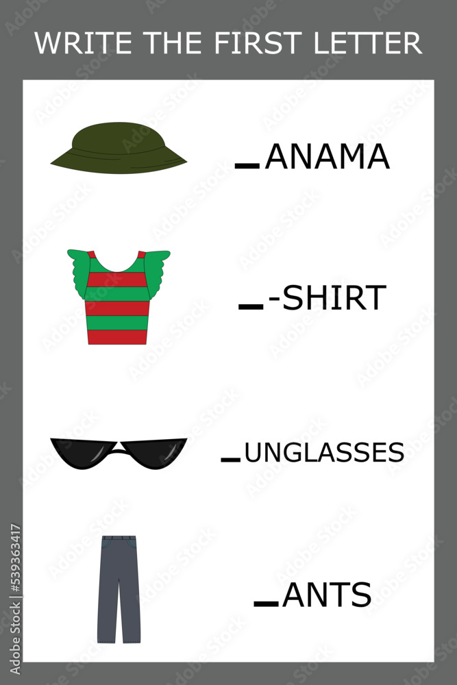 Write The First Letter And Match With The Picture A Game For Kids To write-the-first-letter-and-match-with-the-picture-a-game-for-kids-to
