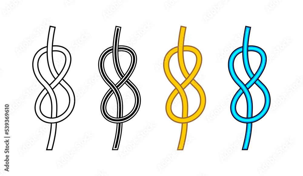 Figure 8 Knot Vector Illustration Set Stock Vector | Adobe Stock