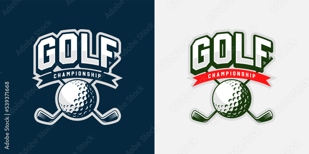 Golf logotype template. Modern logo and symbol of sport. Vintage and ...