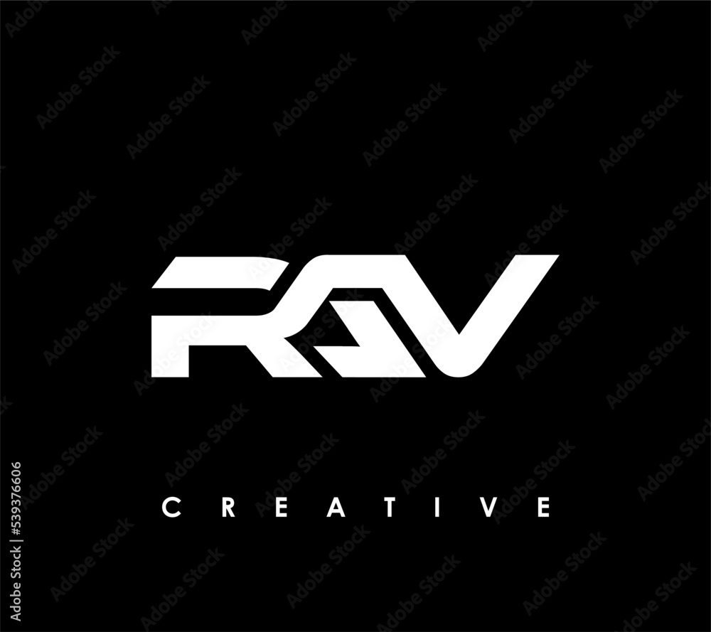 RAV Letter Initial Logo Design Template Vector Illustration Stock ...