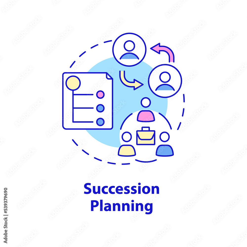 Succession planning concept icon. Senior position replacement. HR ...