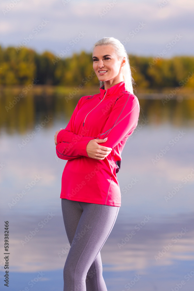 Fitness Runner Woman During Road Training for High Intensity Intervals ...