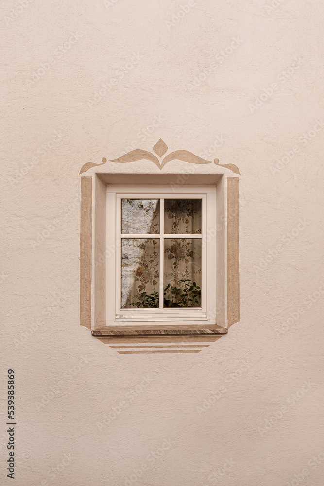 Old vintage wooden window. Travel concept. Traditional European old ...