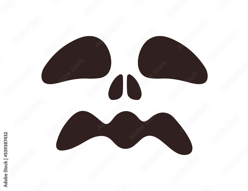 Spooky creepy face silhouette stencil for Halloween. Scary evil ...
