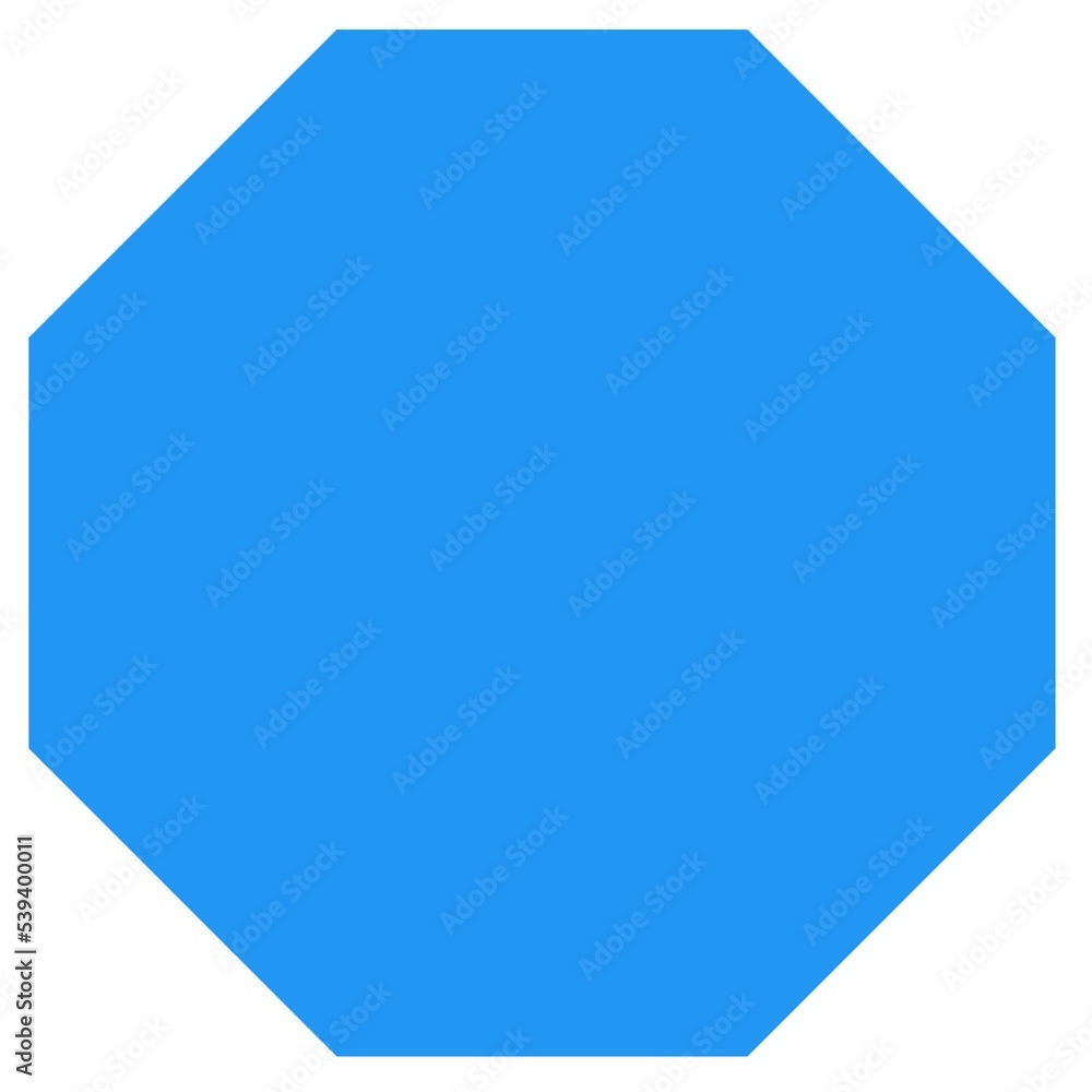 Blue octagon shape icon Stock Illustration | Adobe Stock