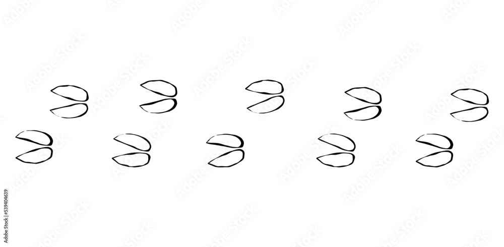 Sheep foot print. Vector drawing Stock Vector | Adobe Stock