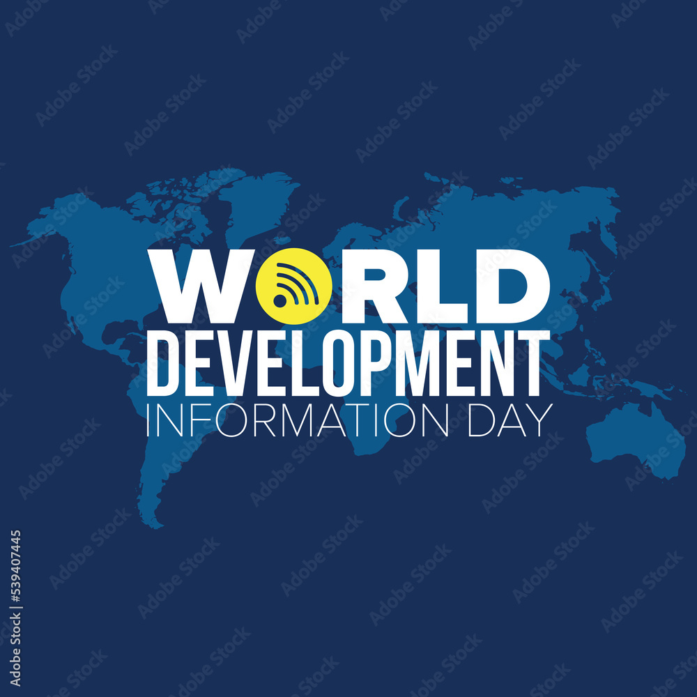 World Development Information Day Social Media Post Design Stock Vector ...