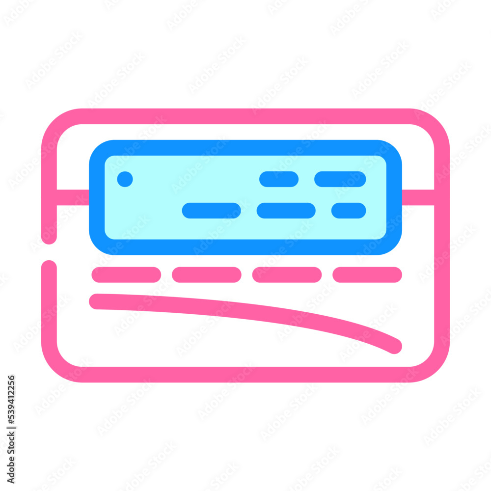 vhs player retro gadget color icon vector. vhs player retro gadget sign ...