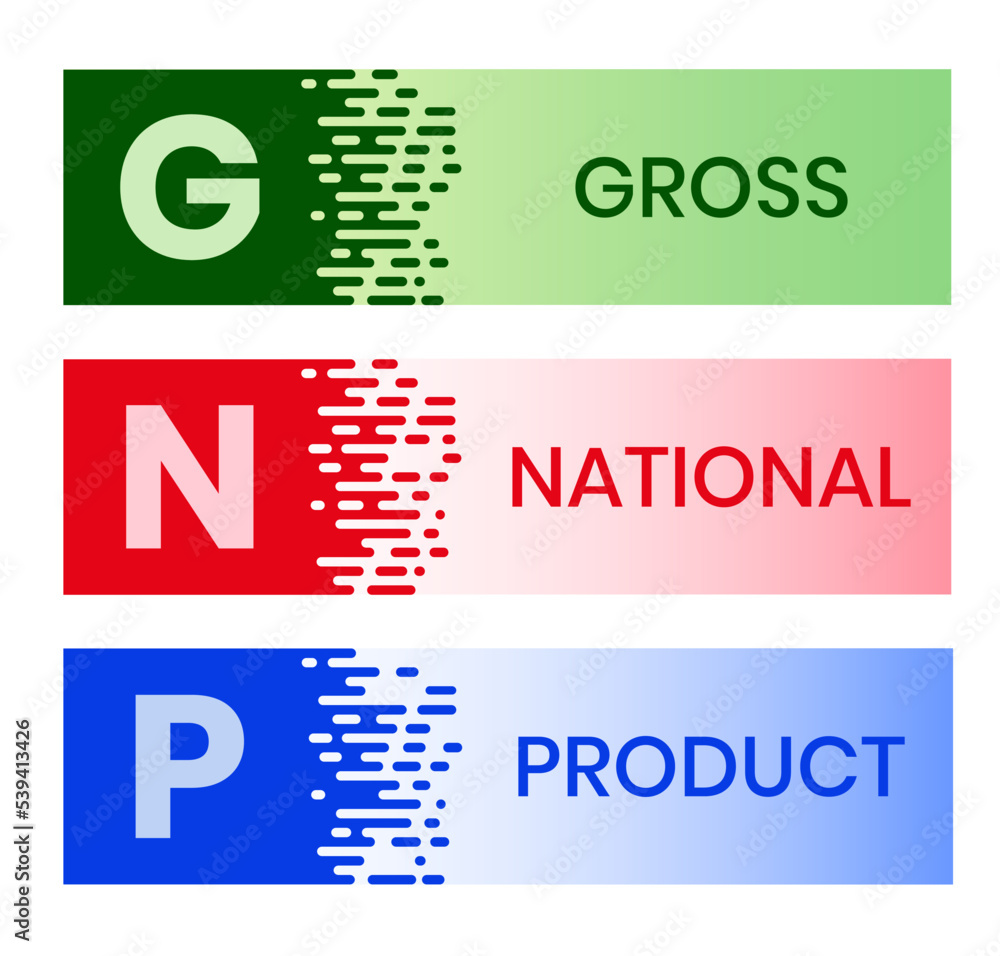 GNP - gross national product business concept background. vector ...