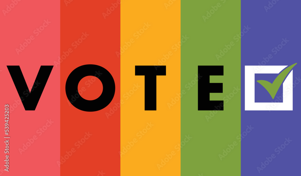 Voting Symbols vector design. template Elections icons. check marks ...