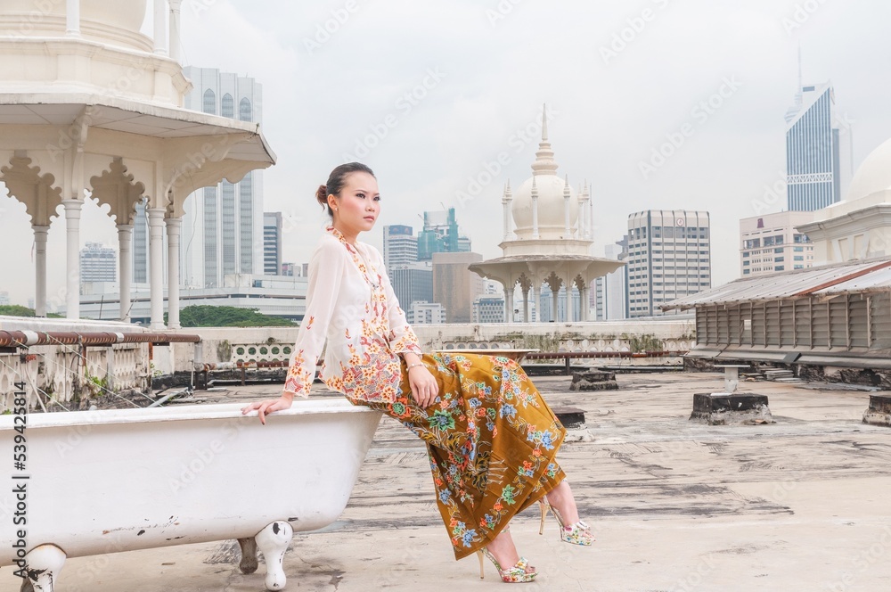 Fashion portrait photo of a beautiful elegant young asian female lady ...