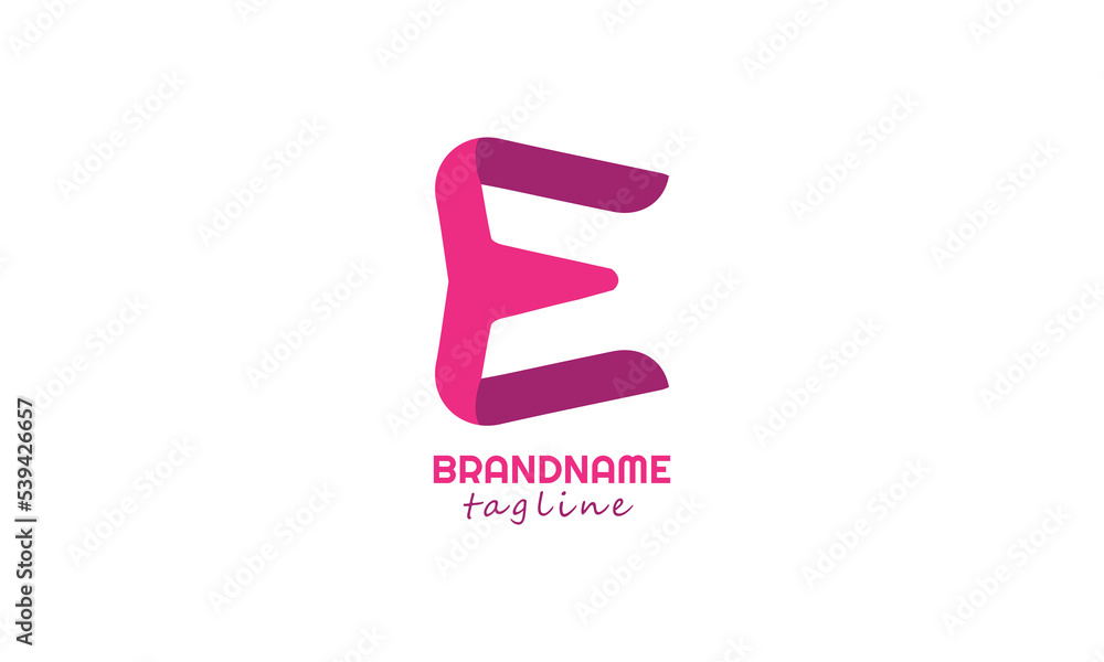 Initial E capital logo design. Letter E logo icon design template ...