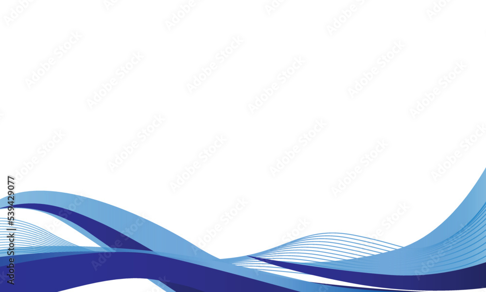 Abstract blue curve wave graphic design background Stock Vector | Adobe ...