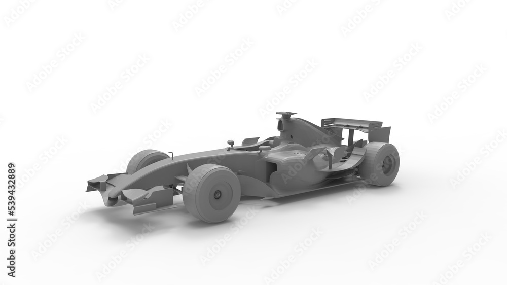 3D rendering of a motorsports race car blank computer generated model ...