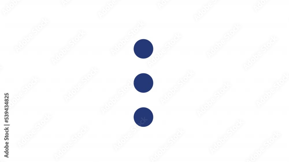 Animated vertical dots color ui icon. Kebab menu representation ...