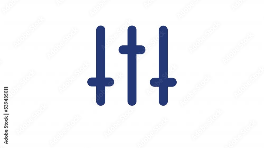 Video Stock Animated adjustment color ui icon. Sound control. Volume ...